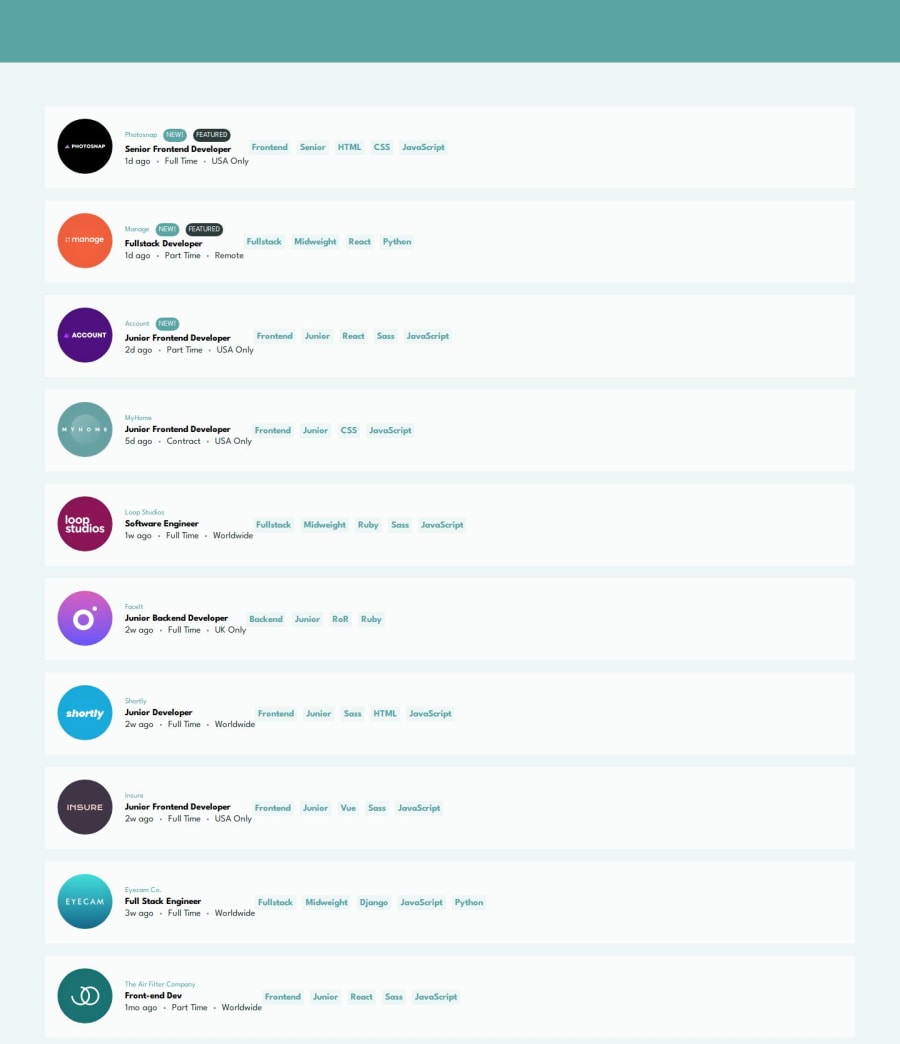 Frontend Mentor React Coding Challenge Solution
