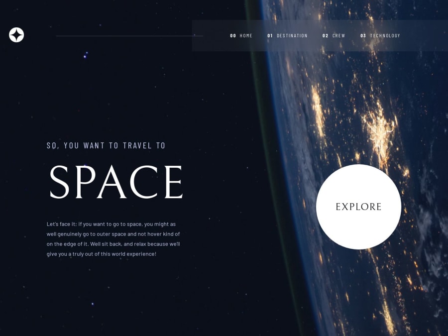 Frontend Mentor Frontend Mentor Space Tourism Website Coding