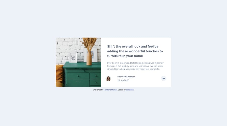 Frontend Mentor Article Preview Component With Html Sass Javascript Coding Challenge Solution
