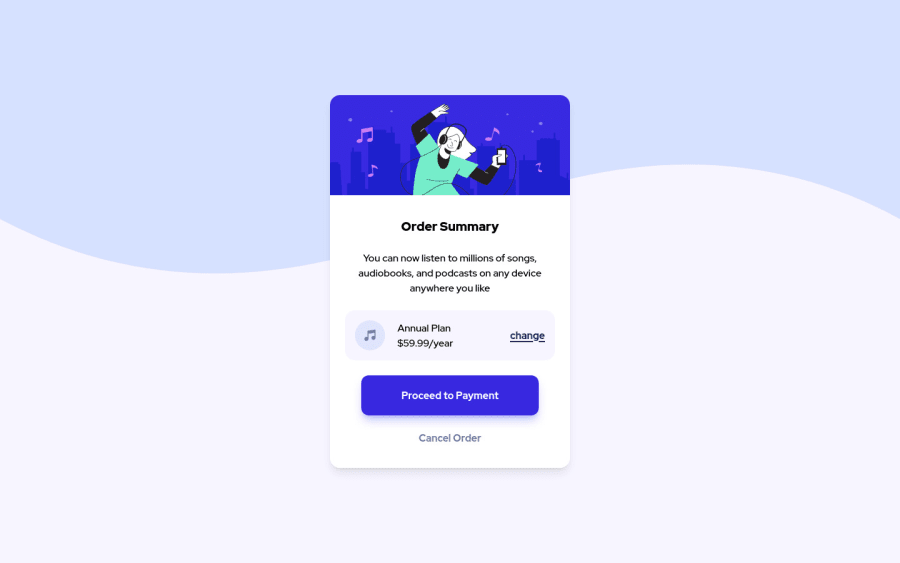 Frontend Mentor Order Summary Using React Js And Tailwind Css Coding Challenge Solution