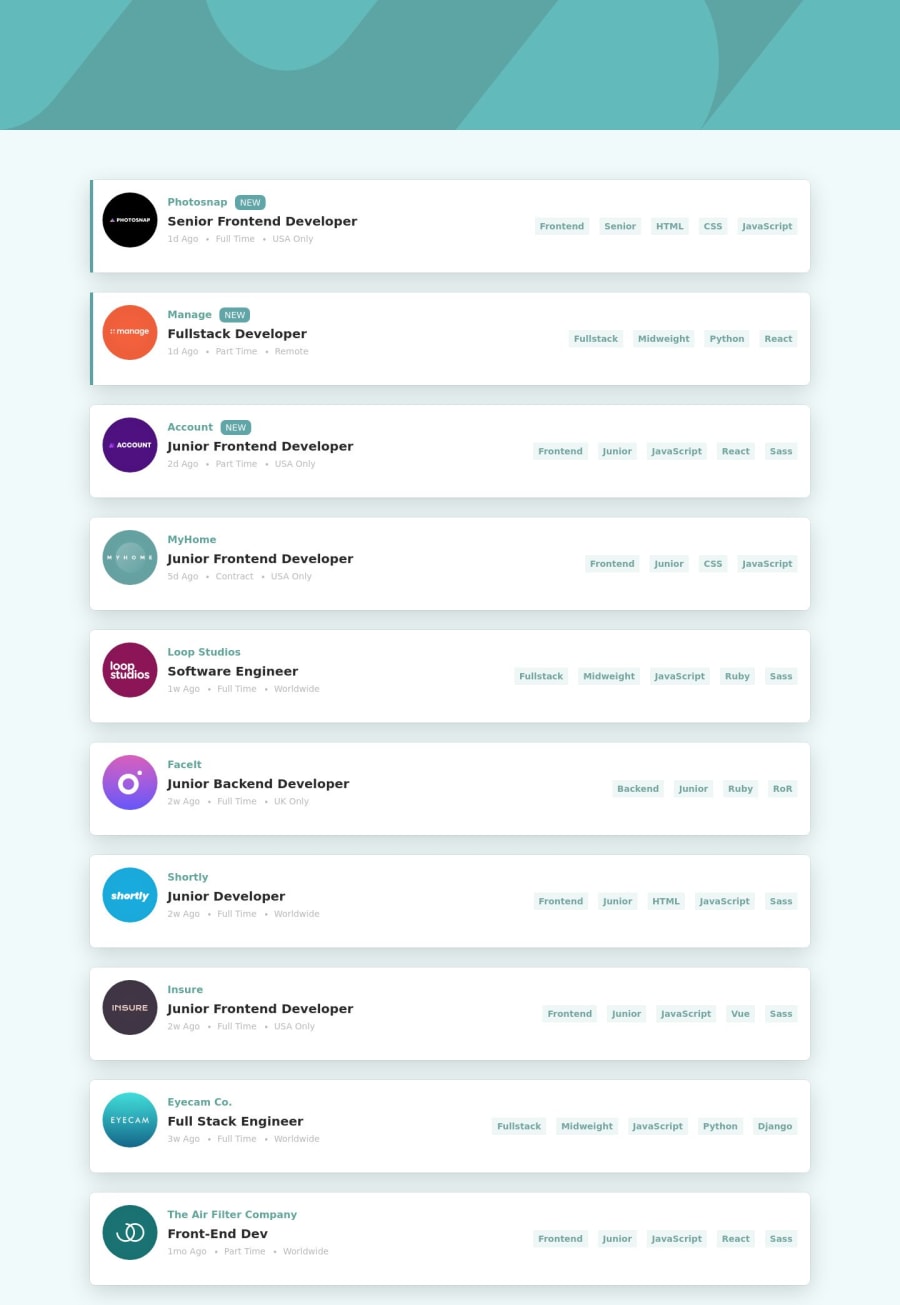Frontend Mentor Filtering Data With Reactvitejs Coding Challenge Solution