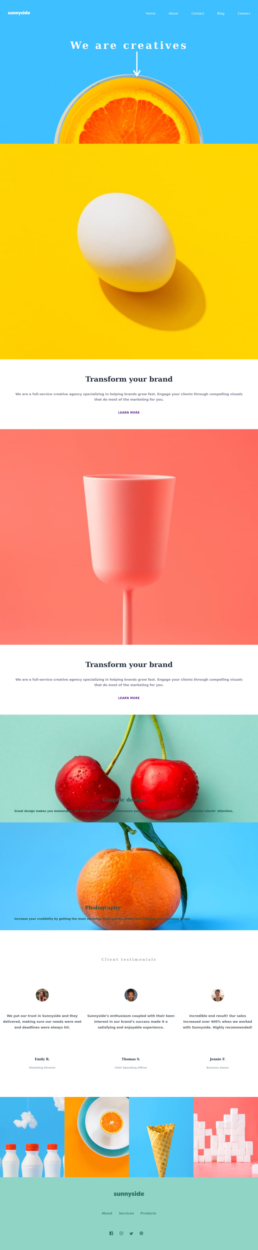 Frontend Mentor Sunnyside Agency Landing Page Main Using Html Css