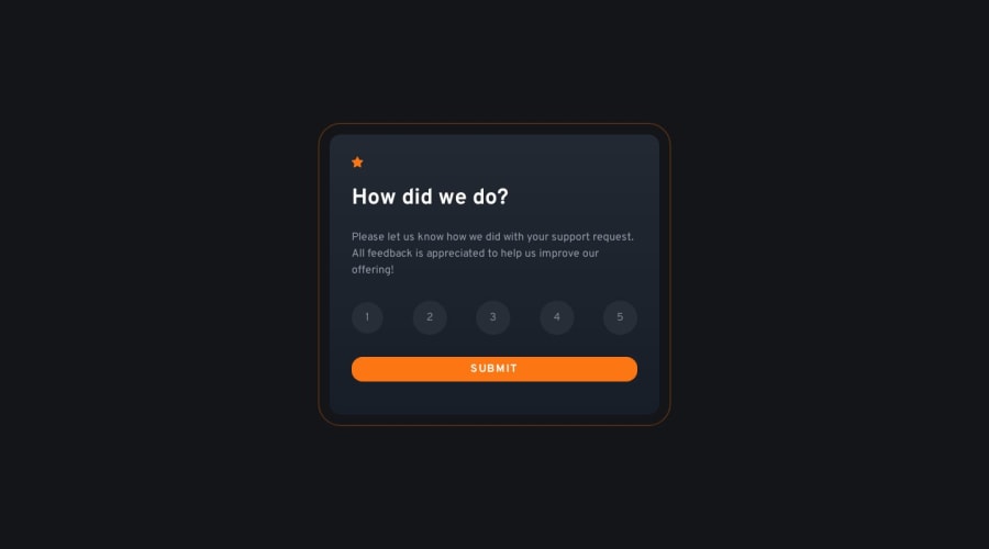 Frontend Mentor Interactive Rating Component Made With Html Css And 1tbsp Vanilla Js Coding