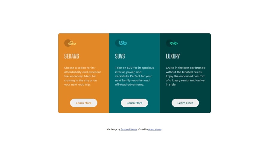 Frontend Mentor 3 Column Preview Card Component Main Coding Challenge Solution