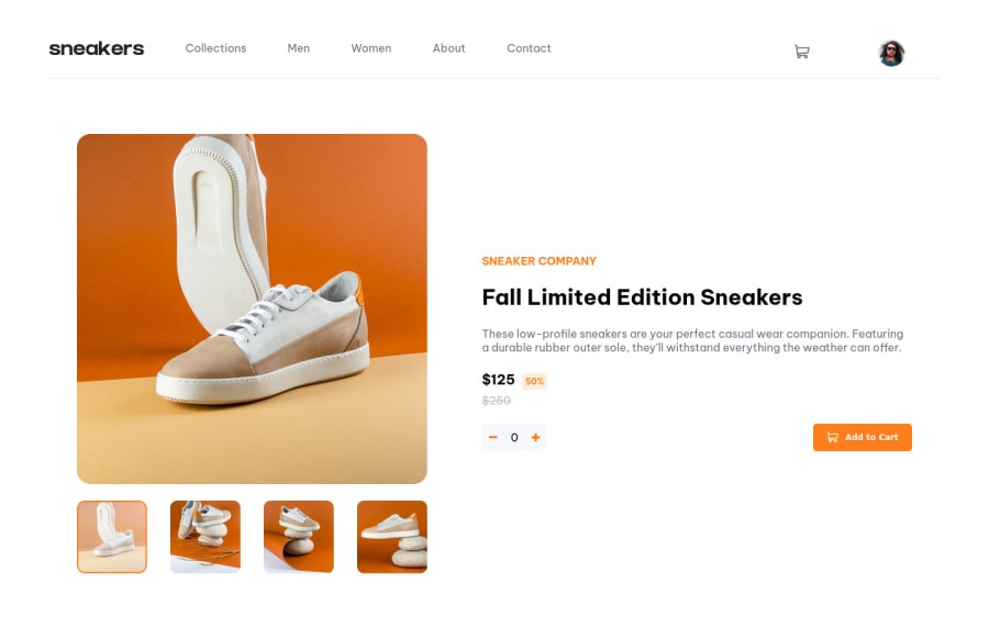 Frontend Mentor E Commerce Product Page Solution Using Flexbox And Vanilla Js Coding Challenge