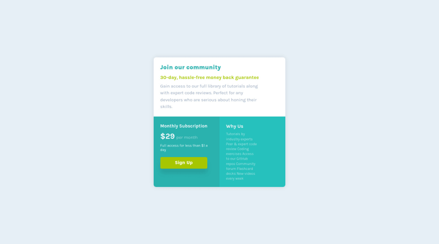 Frontend Mentor Price Grid Component Using Css Grid Coding Challenge Solution