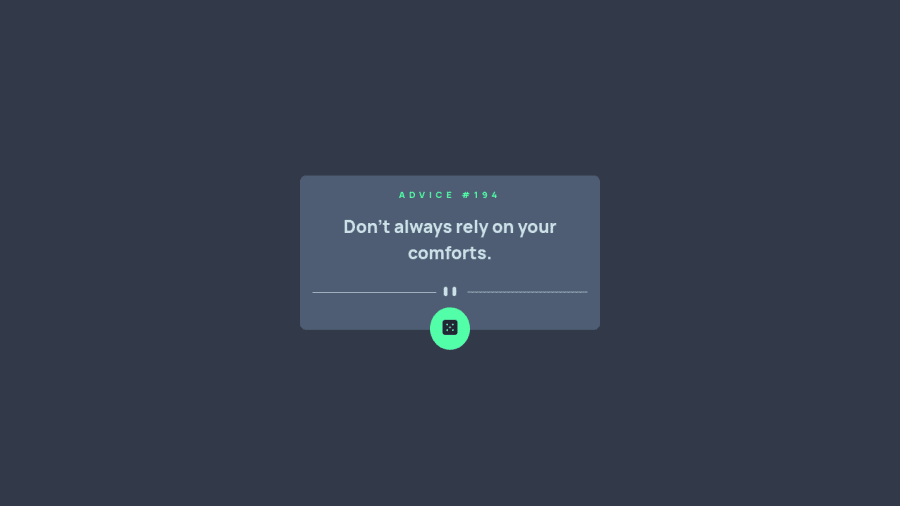 Frontend Mentor Advice Generator App Using React Js Coding Challenge