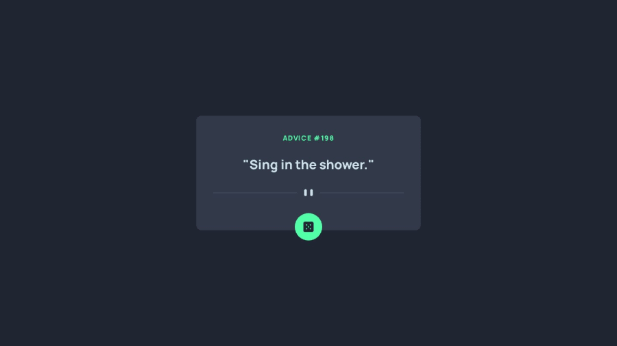 Frontend Mentor Advice Generator App React Tailwindcss Coding