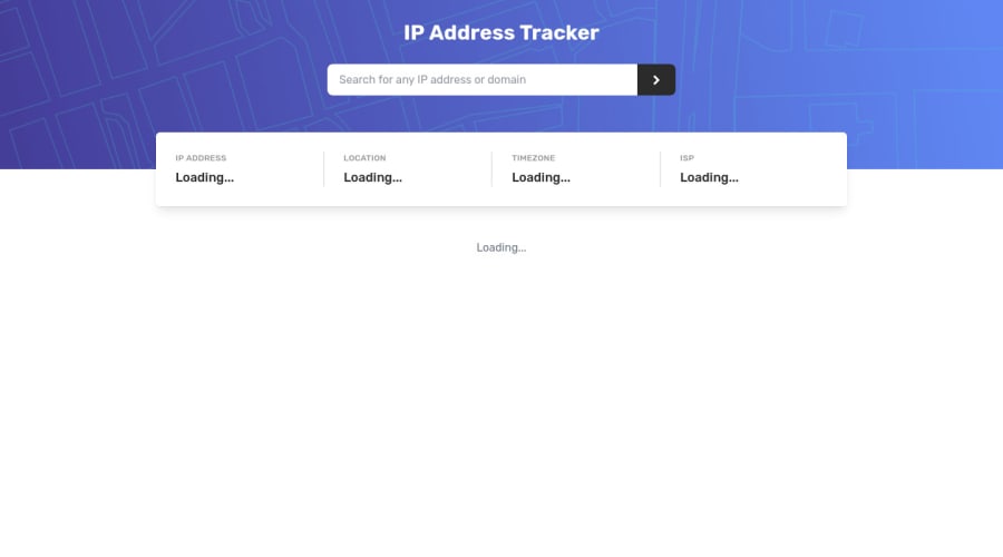 Frontend Mentor Ip Address Tracker App Using React React Leaflet And Tailwind Coding Challenge