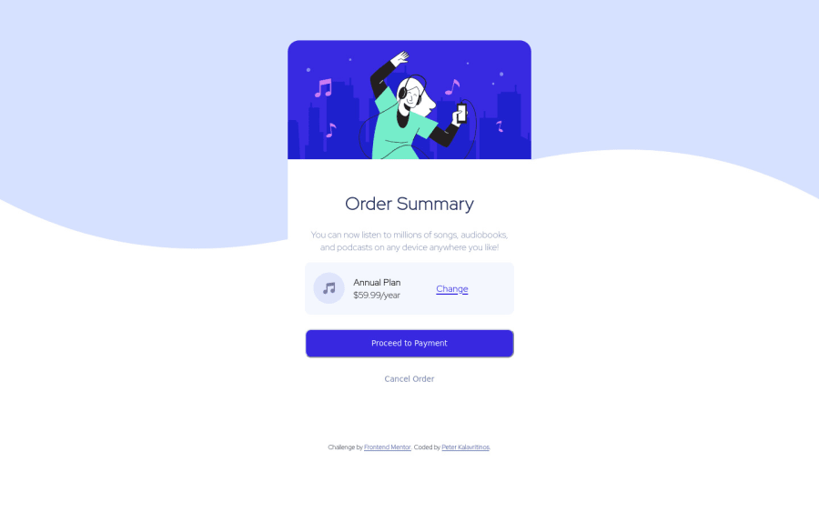 Frontend Mentor Order Summery Page Built Using Html And Css Coding Challenge Solution