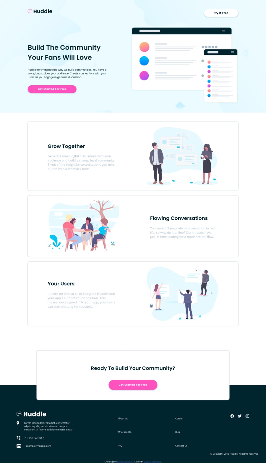 Frontend Mentor Responsive Landing Page Using Media Queries And Flex Box Coding Challenge Solution