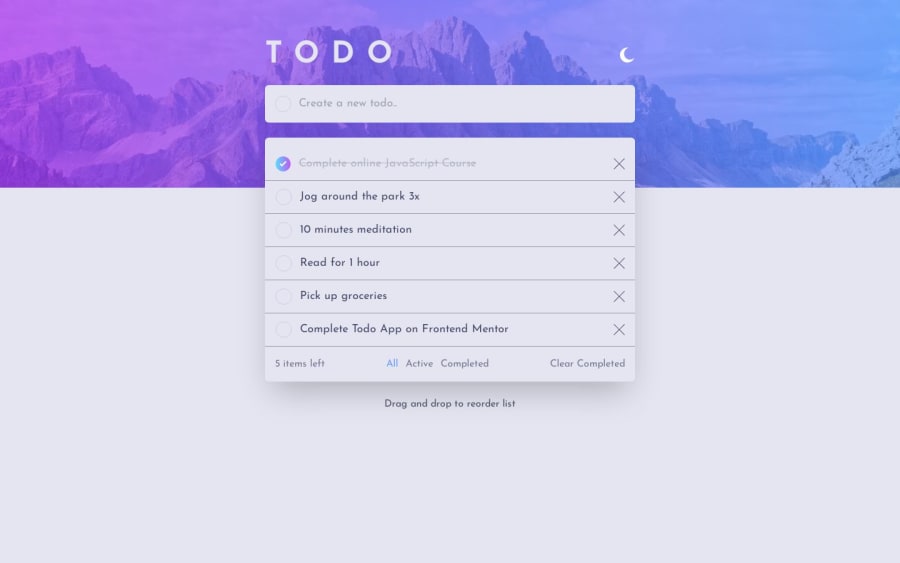 Frontend Mentor Todo App Using React Framer Motion Coding Challenge Solution 4771