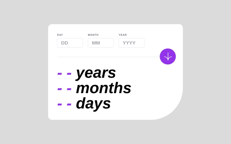 Frontend Mentor Age Calculator With Next Js Tailwind Css Coding