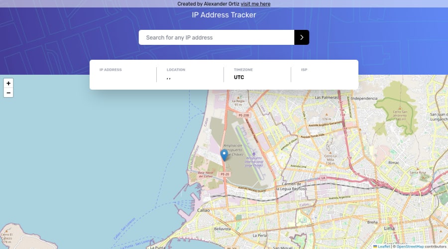 Frontend Mentor Ip Tracking Using Reactjs Tailwind Css Typescript Leaflet Coding Challenge