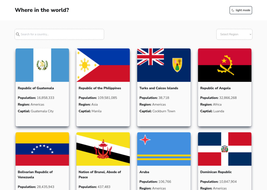 Frontend Mentor Rest Countries Api App Using React And Tailwind Css Coding Challenge Solution