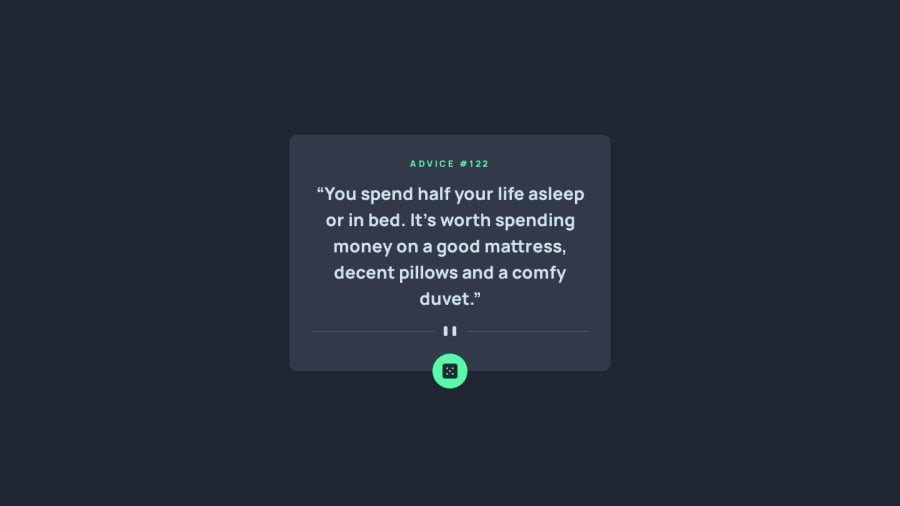 Frontend Mentor Advice Generator App Using Tailwind Css Async Await