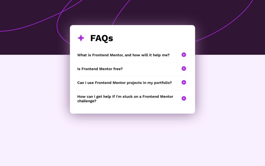 Frontend Mentor Faq Accordion Using React And Scss Coding Challenge