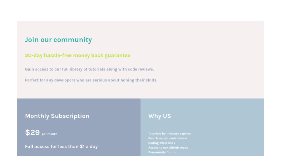 Frontend Mentor Single Price Grid Component Using Html And Css Flexbox Coding Challenge Solution