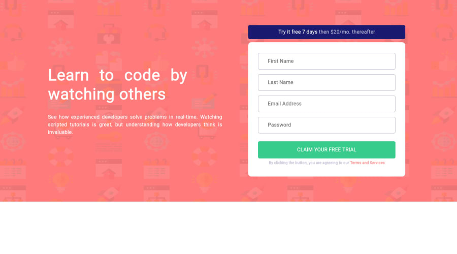 Frontend Mentor Css Media Queries Css Grid Reactjs Regular Expressions Validation Coding