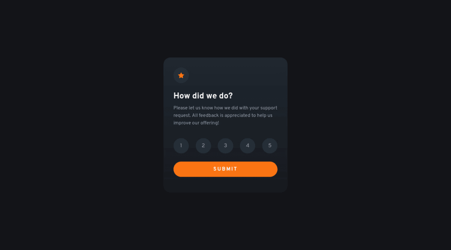 Frontend Mentor Responsive Rating Component Using Html Css And Js Coding Challenge Solution