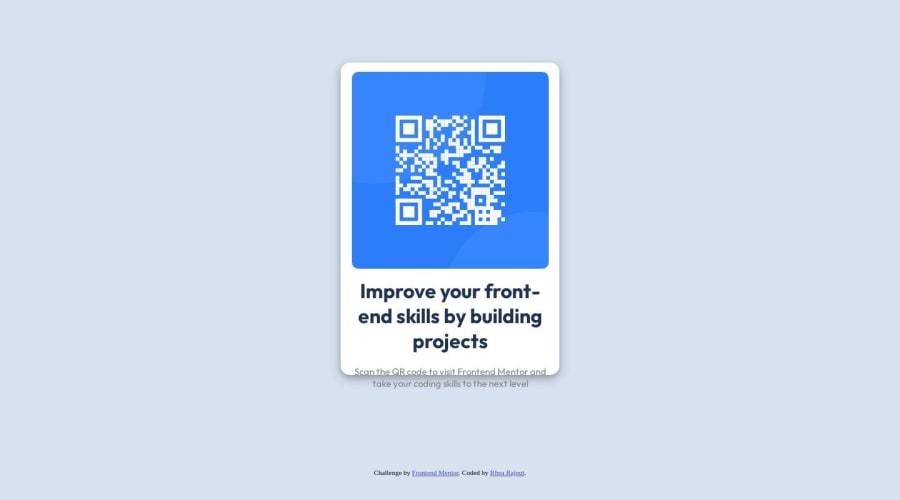 Frontend Mentor A Basic Qr Component Using Html And Css Coding Challenge Solution