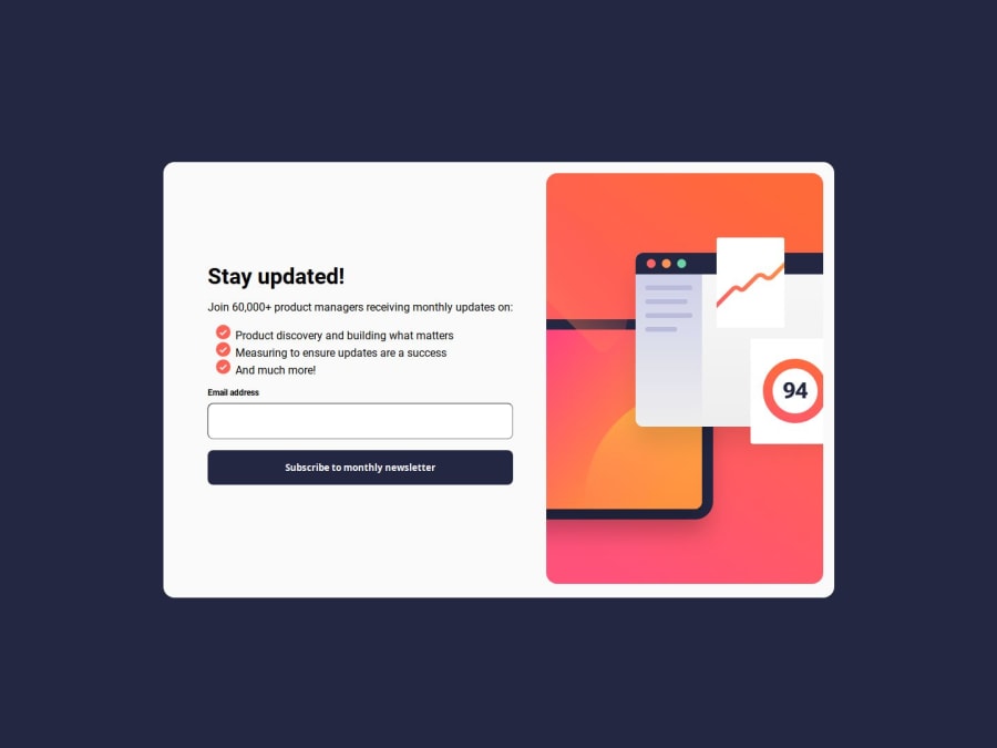 Frontend Mentor Newsletter Signup Form Html Css Javascript Coding