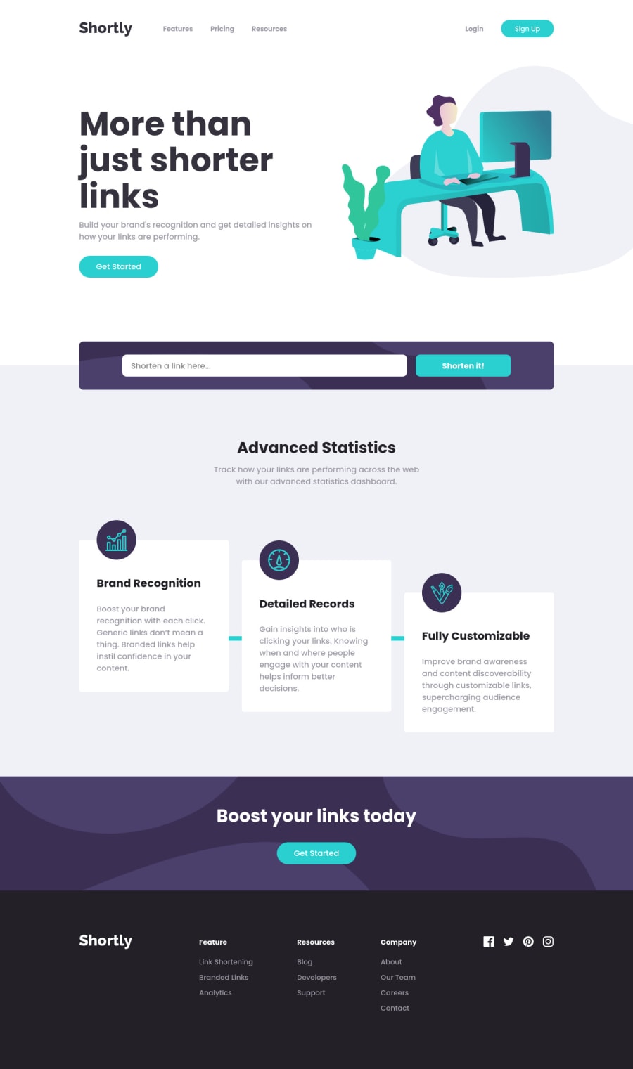 Frontend Mentor Responsive Url Shortener Using React Js Redux And Axios Coding Challenge