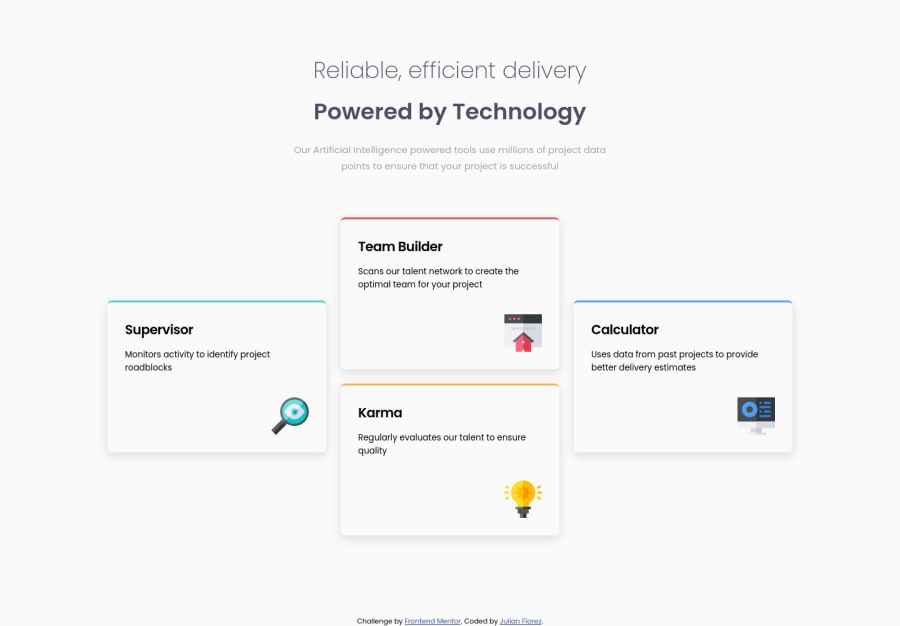 Frontend Mentor Multicolumn Card Feature Section Using Sass Coding Challenge Solution
