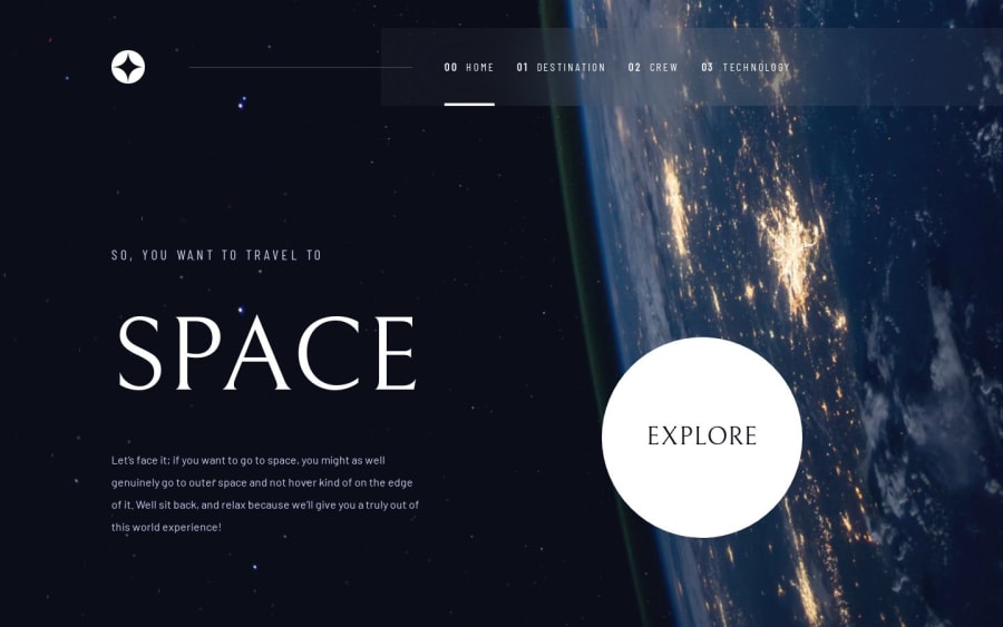 Frontend Mentor Space Tourism Website With React Tailwind And