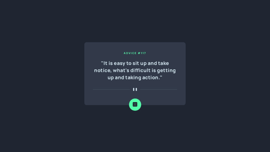 Frontend Mentor Advice Generator App Coding Challenge Solution