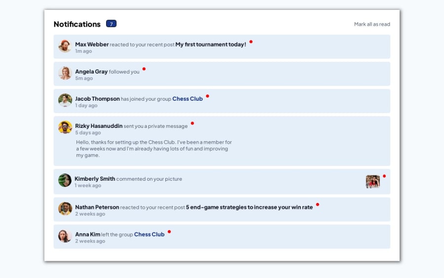 Frontend Mentor Notifications Landing Page With Html Css And