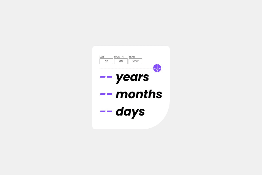 Frontend Mentor React Calculator Age App Coding Challenge Solution