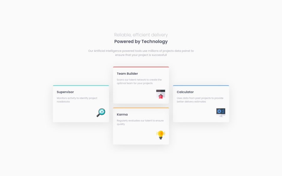 Frontend Mentor Four Card Feature Section With Css Grid And Flexbox Coding Challenge Solution