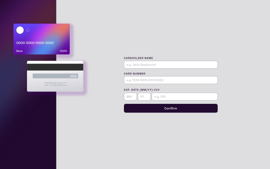 Frontend Mentor Interactive Card Details Form Using Vuejs Coding
