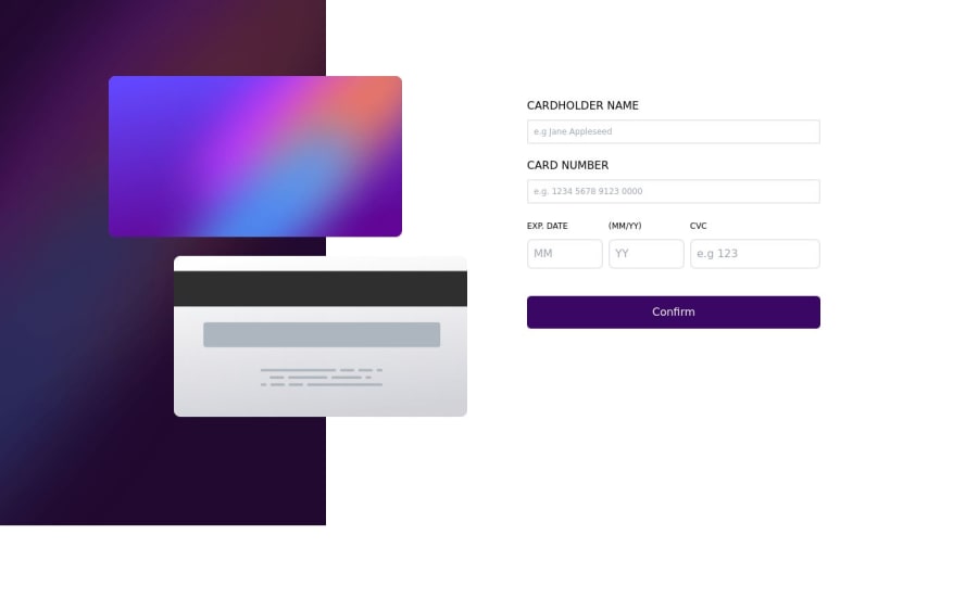 Frontend Mentor Interactive Card Details Using Html Css And Javascript Coding Challenge Solution