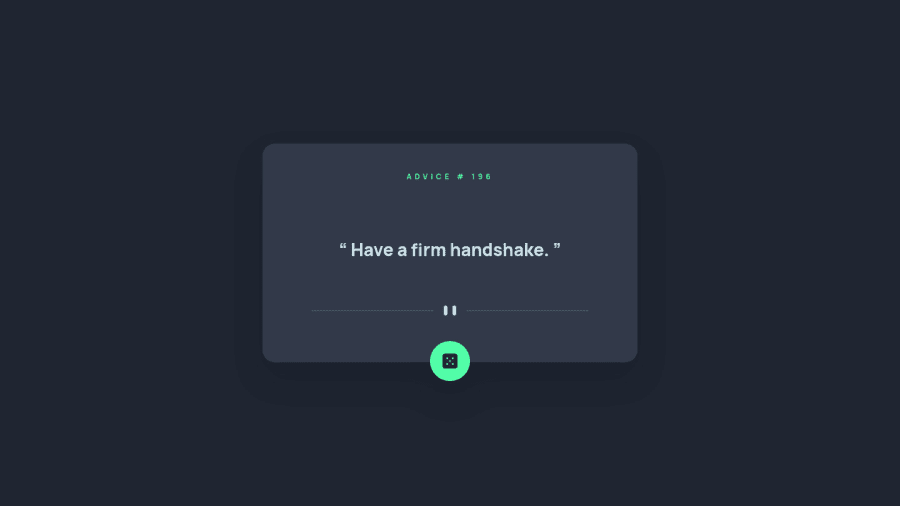 Frontend Mentor Advice Generator App Using Reactjs Tailwindcss