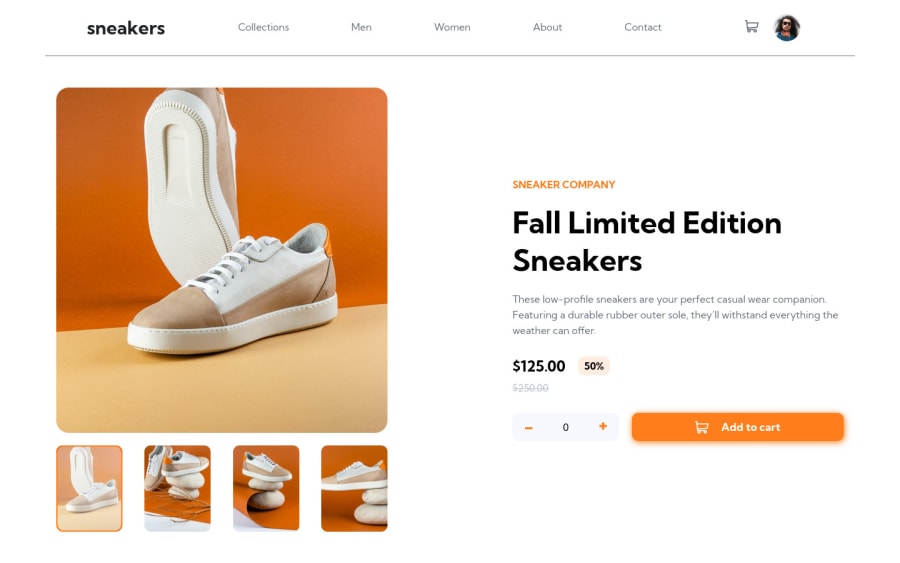Frontend Mentor Ecommerce Product Page Coding Challenge Solution