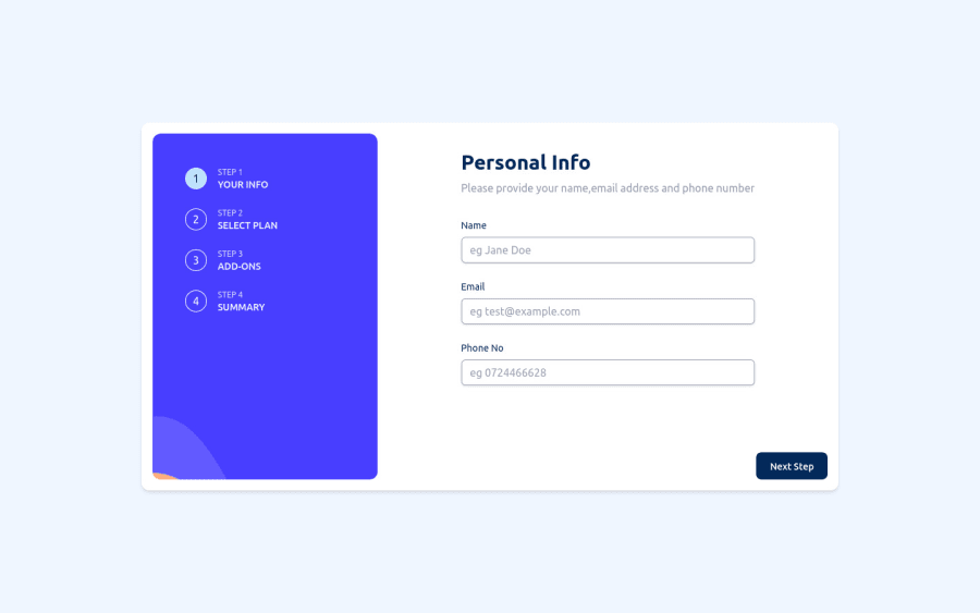 Frontend Mentor Multi Step Form Solution Coding Challenge Solution
