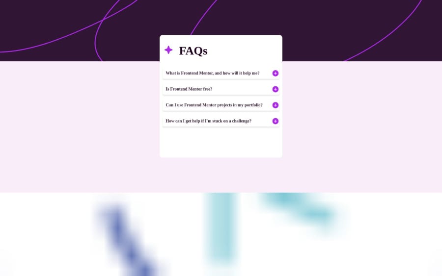 Frontend Mentor A User Friendly Faq Page Using Html Css And Javascript Coding Challenge
