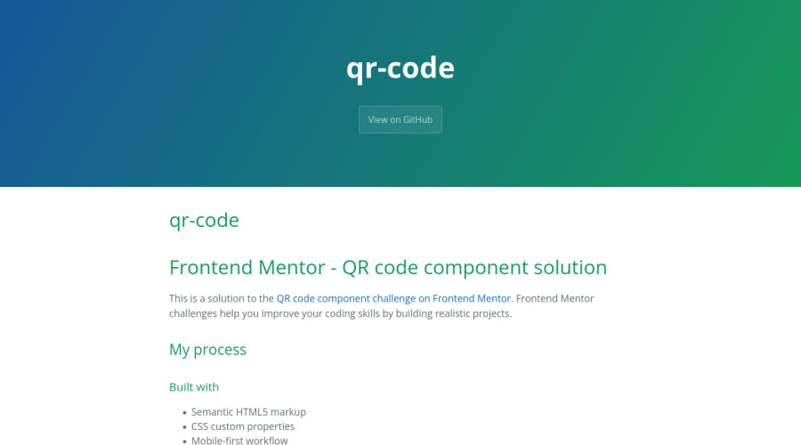 Frontend Mentor Qr Code Using Semantic Html5 Markup And Css Custom Properties Coding Challenge