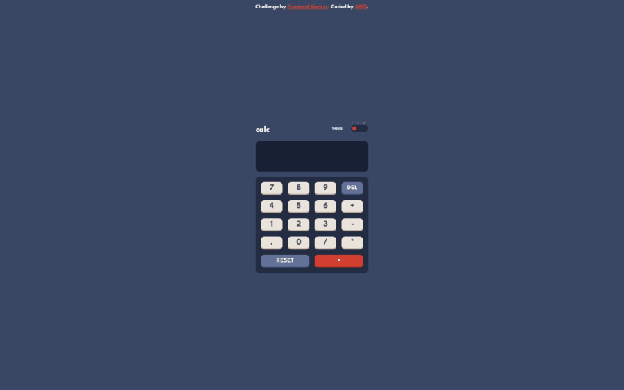 Frontend Mentor Calculator App Coding Challenge Solution