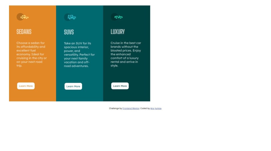 Frontend Mentor 3 Column Preview Card Coding Challenge Solution