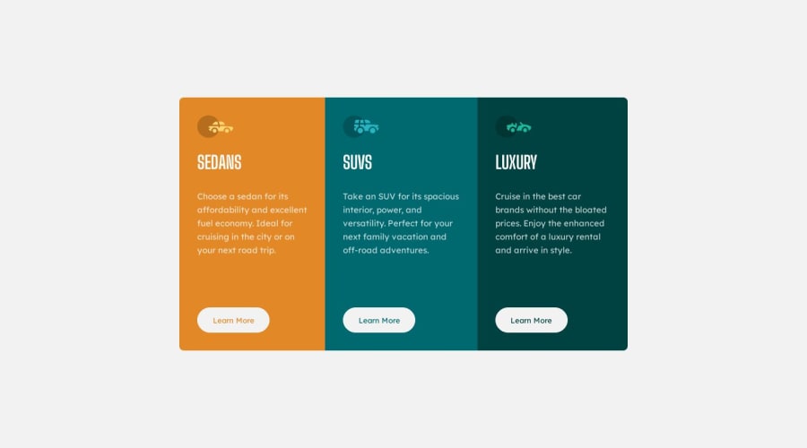Frontend Mentor Responsive 3 Column Preview Component Using Flexbox Coding Challenge Solution