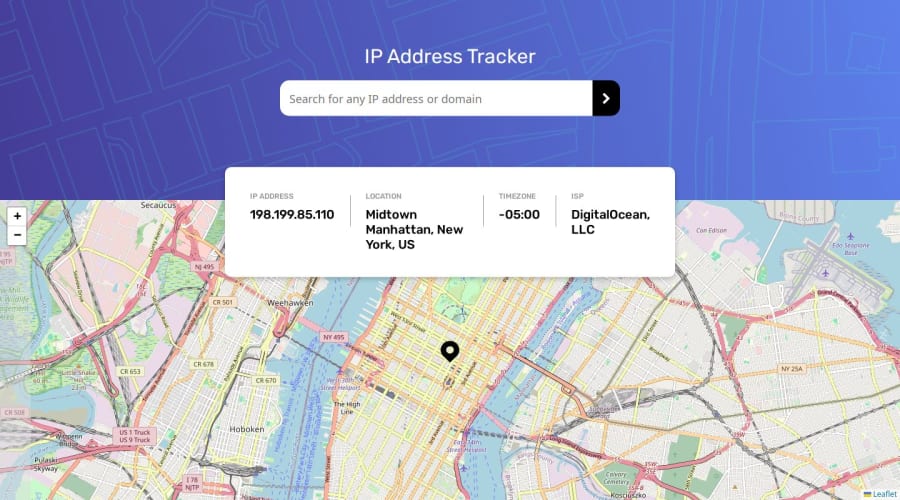 Frontend Mentor Ip Address Tracker Created With Html Css Javascript Leaflet Api Coding