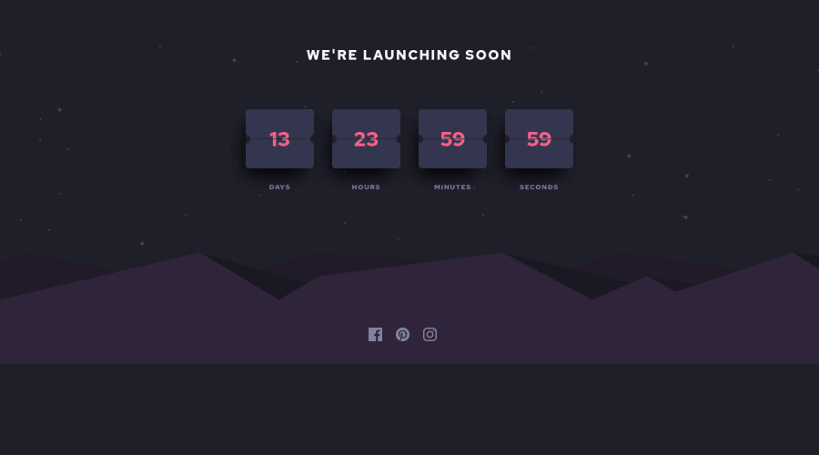 Frontend Mentor Countdown Timer Using Tailwindcss And Vanilla Js