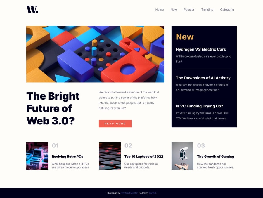 Frontend Mentor News Homepage Using Css Grid Coding Challenge Solution