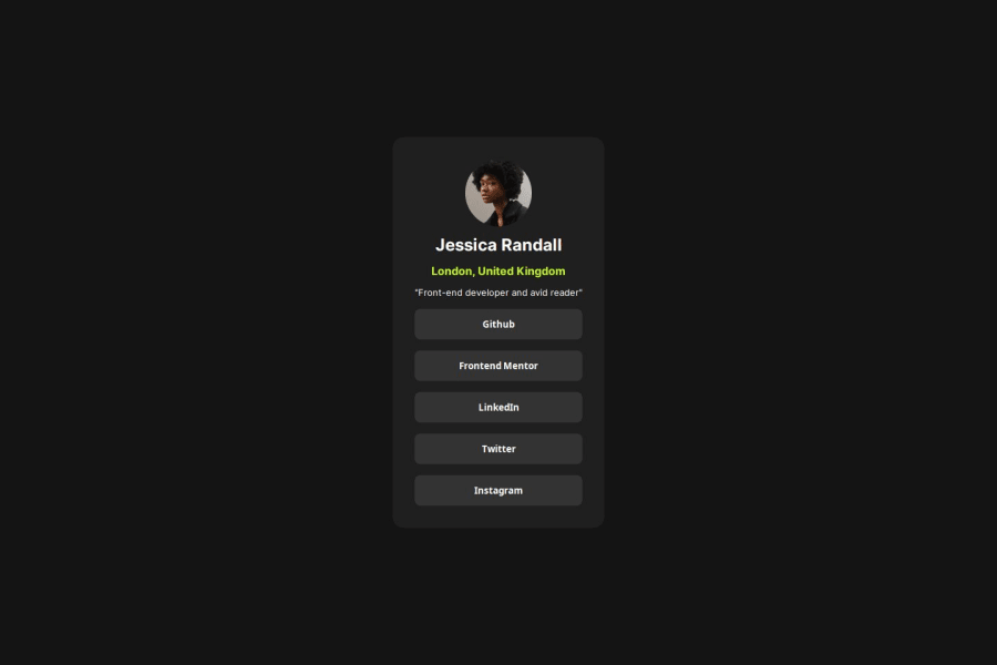 Frontend Mentor Social Links Profile Using Svelte Coding Challenge Solution