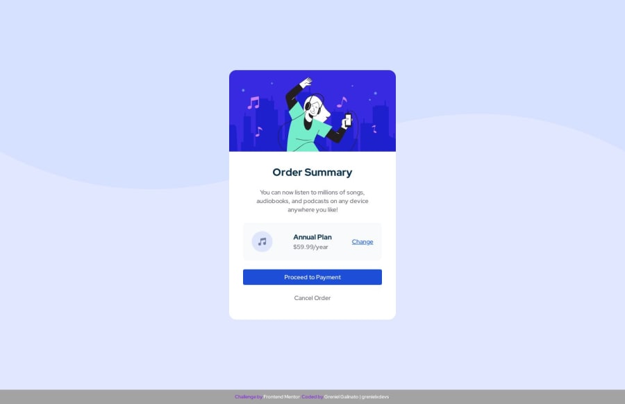 Frontend Mentor Fem Order Summary Component Coding Challenge Solution