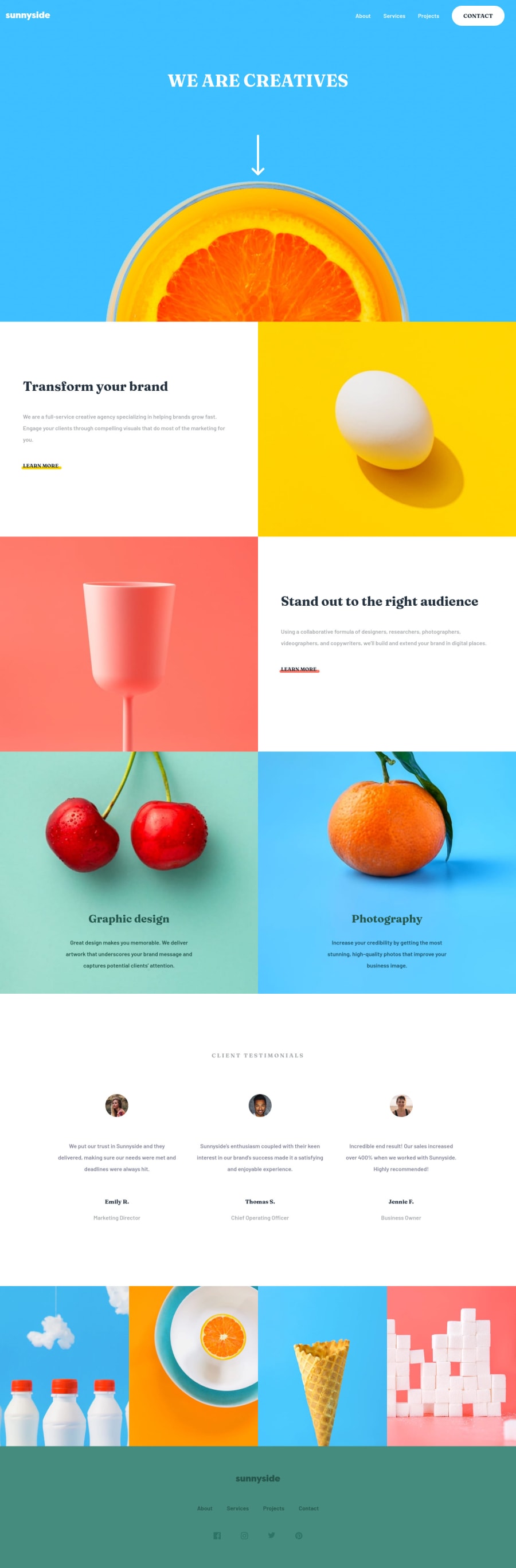 Frontend Mentor Sunnyside Agency Landing Page Tailwind Css Coding Challenge Solution
