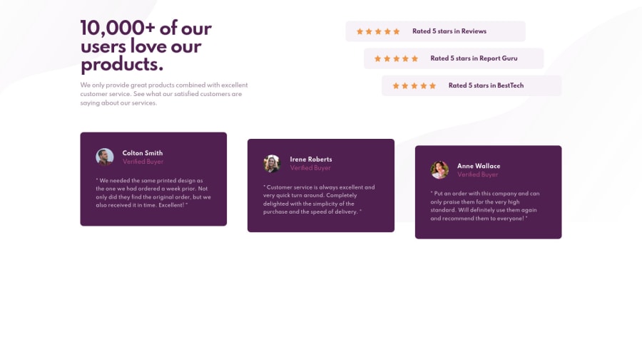 Frontend Mentor Responsive Social Proof Section Built Using Html And Css With Flexbox Coding